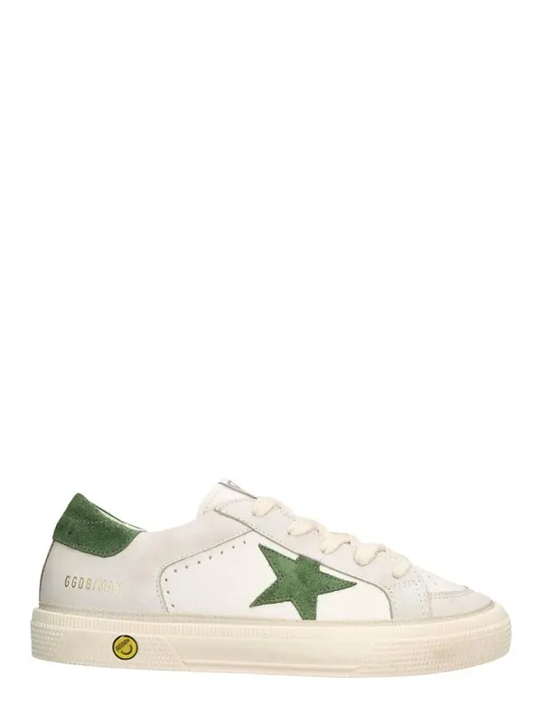 Golden Goose May Leather Sneakers - Green