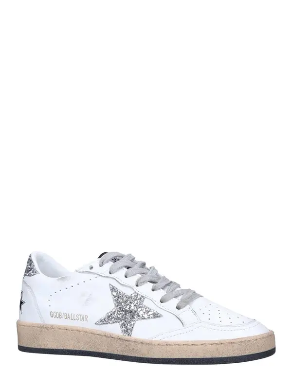 GOLDEN GOOSE Leather Ball Star Sneakers - White