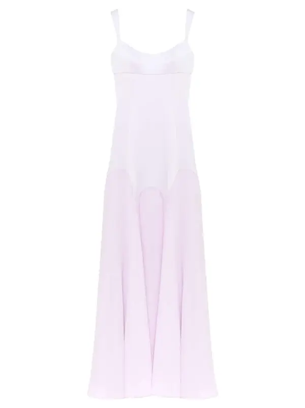 Alexander McQueen Satin Maxi Dress - Purple