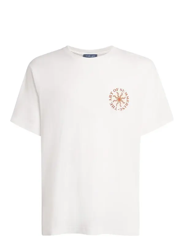 Frescobol Carioca Cotton-linen Dinis T-shirt - Orange