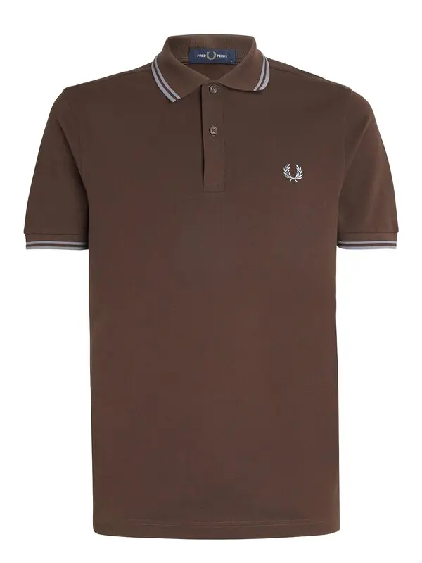 Fred Perry Twin Tipped Polo Shirt - Brown