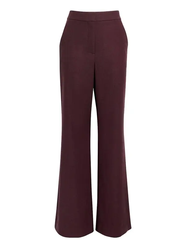 Veronica Beard Tonelli Wide-leg Trousers - Burgundy