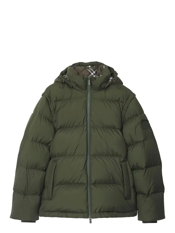 Burberry Detachable-sleeve Puffer Jacket - Grey