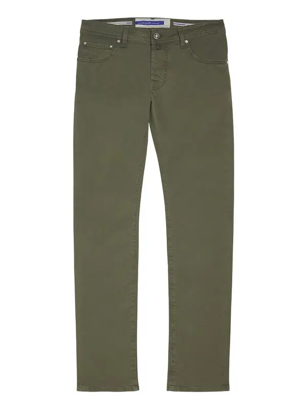 Jacob Cohen Stretch-cotton Nick Slim Chinos - Green