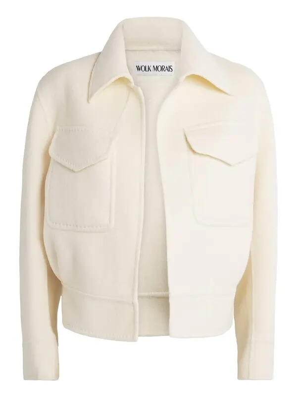 WOLK MORAIS Cashmere Trocadero Jacket - White