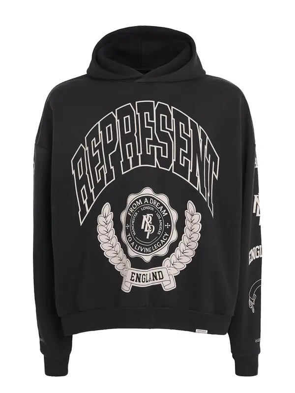 REPRESENT Cotton Legacy Crest Hoodie - Black