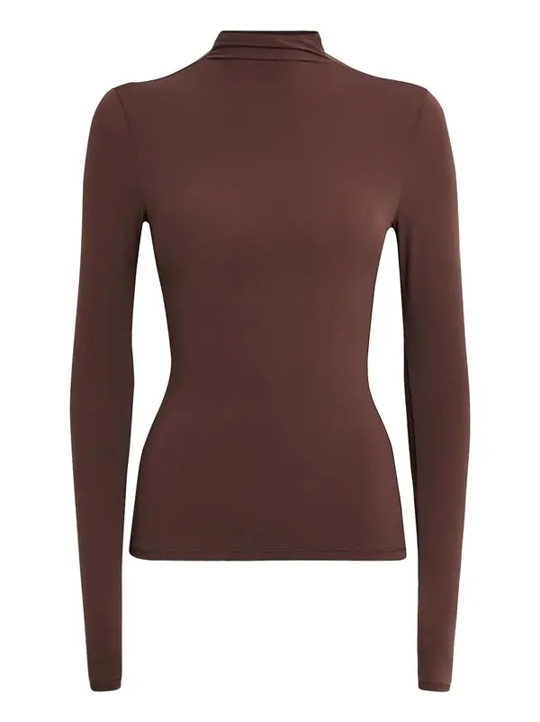 SKIMS Fits Everybody Rollneck Top - Brown