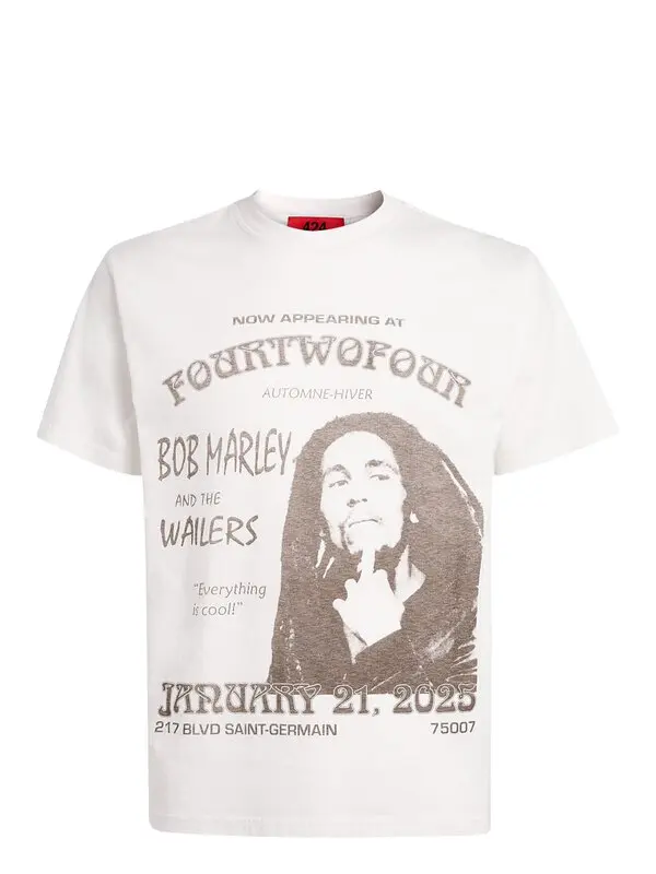 424 Cotton Bob Marley T-shirt - White