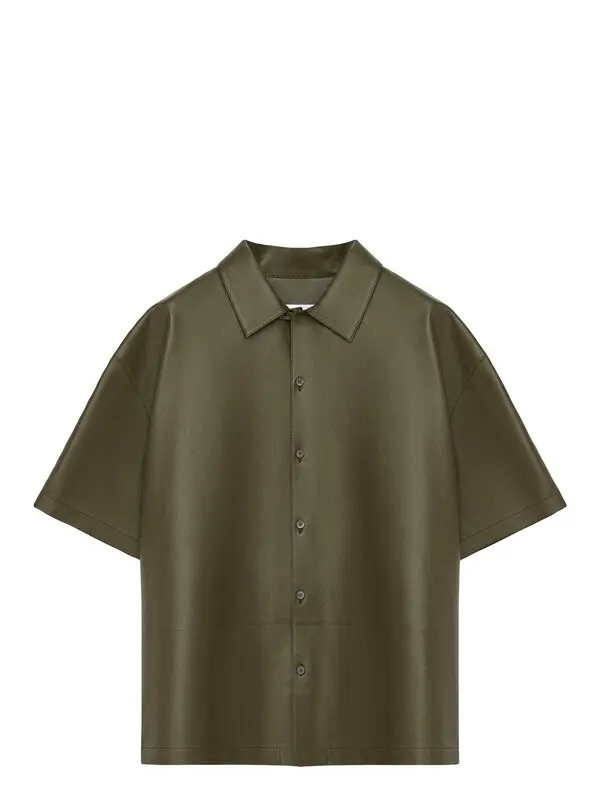 Loewe Leather Short-sleeve Shirt - Green
