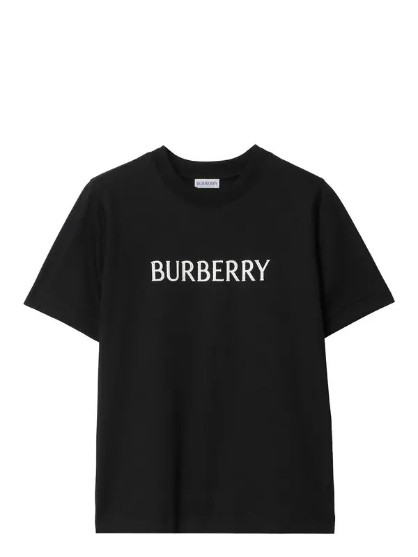 Burberry Cotton Logo T-shirt - Black