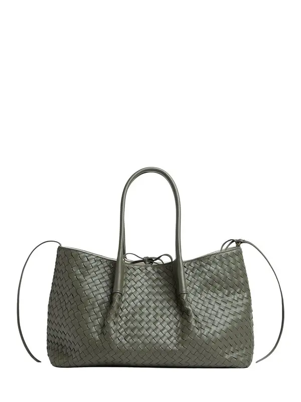 Bottega Veneta Intrecciato Leather Pinacoteca Tote Bag - Green