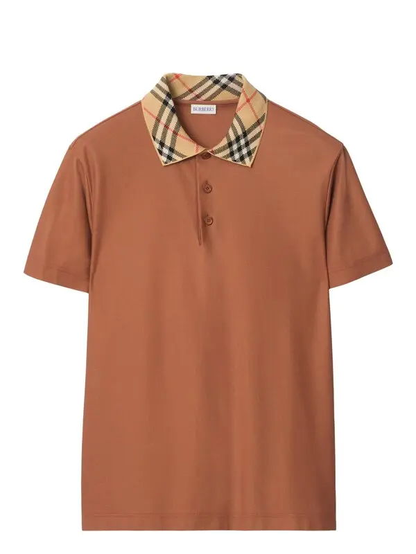 Burberry Cotton Piqué Slim Polo Shirt - Brown