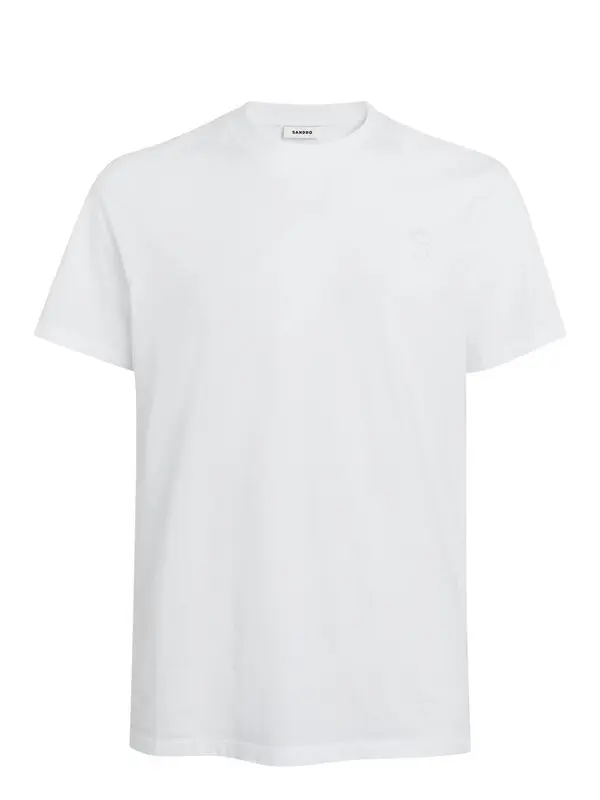 Sandro Cotton T-shirt - Beige