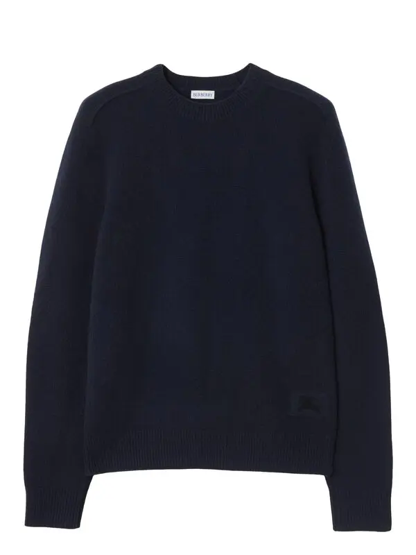 Burberry Cashmere-blend Ekd Sweater - Blue