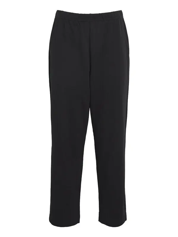 LESET Cotton Straight Leg Trousers - Black