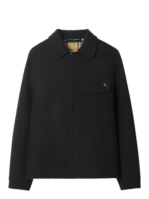Burberry Wool Overshirt - Black
