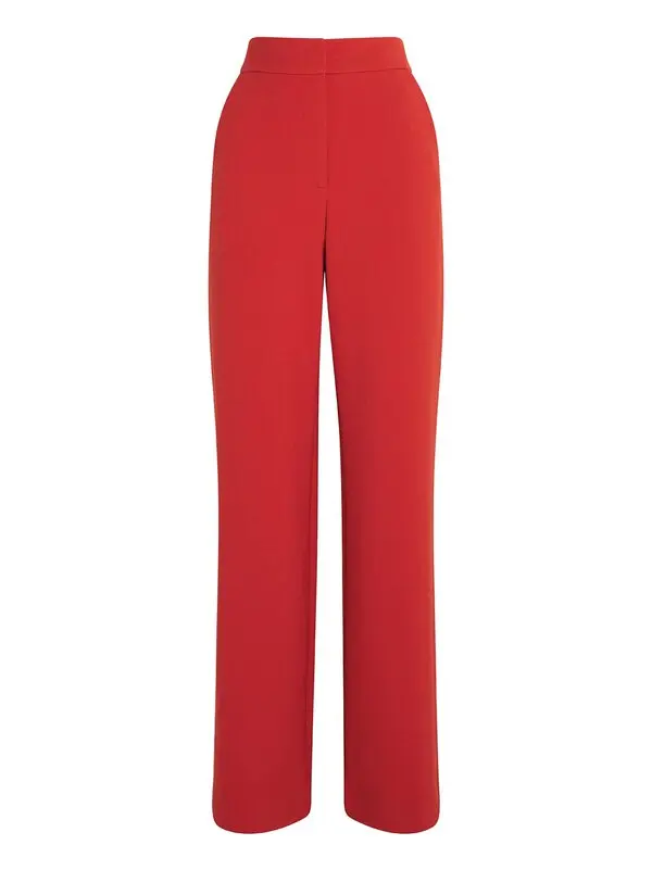 Veronica Beard Tonelli Wide-leg Trousers - Red