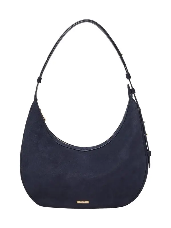 ASPINAL OF LONDON Hudson Crescent Cross-body Bag - Navy