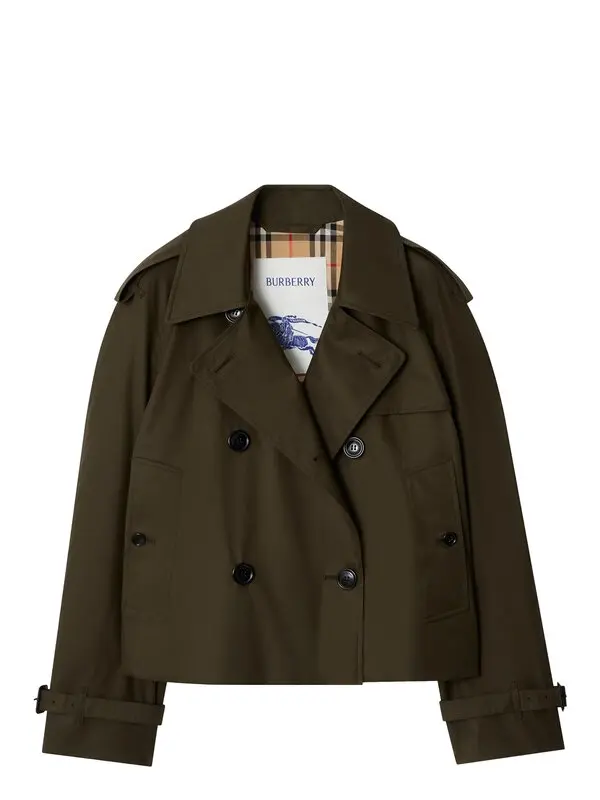 Burberry The Kensington Tropical Gabardine Trench Coat - Green