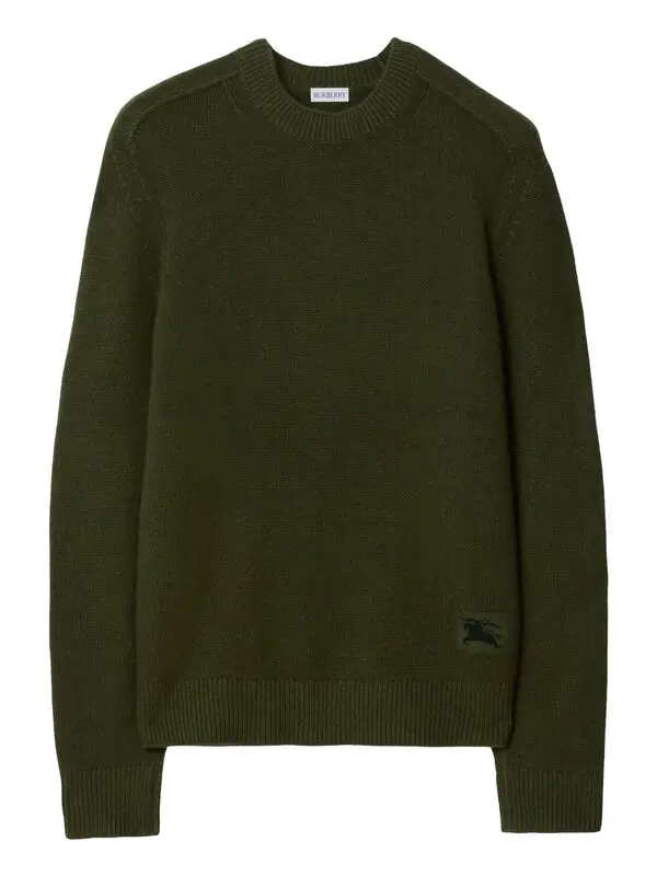 Burberry Cashmere-blend Ekd Sweater - Green