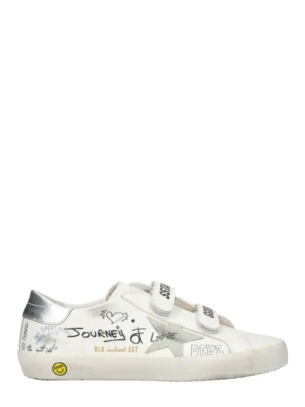 GOLDEN GOOSE Leather Old School Sneakers - White