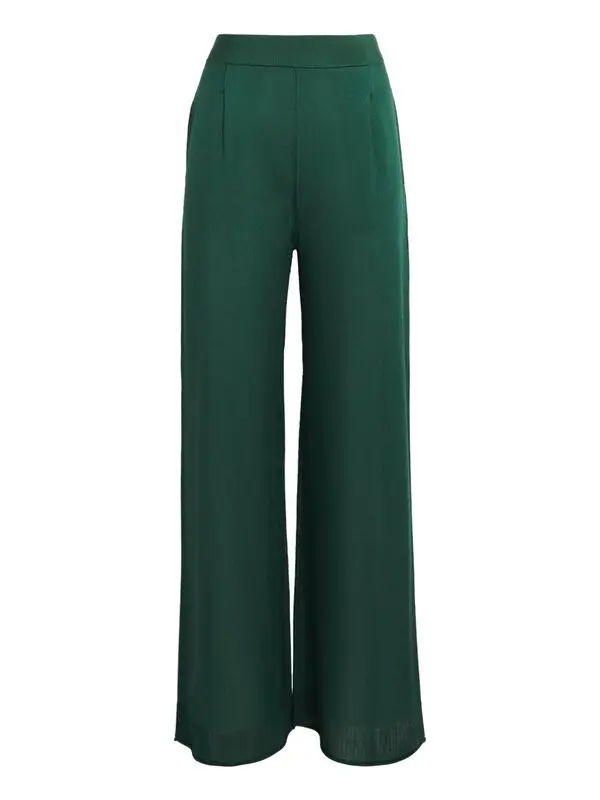 Max Mara Knitted Wide-leg Trousers - Green