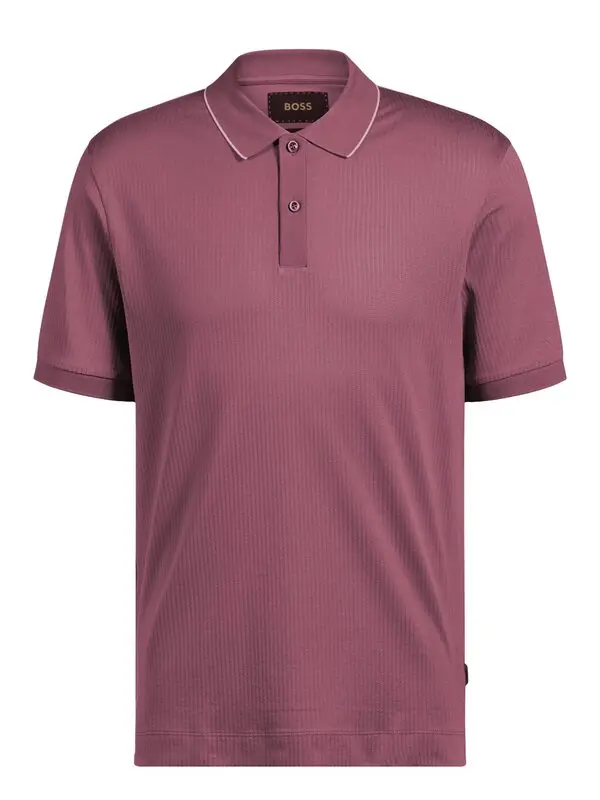 BOSS Cotton-silk Polo Shirt - Pink