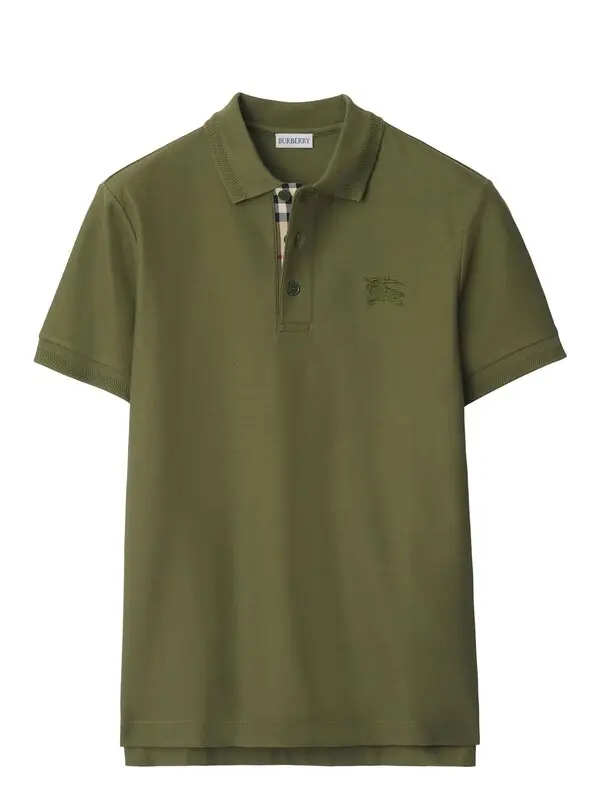 Burberry Cotton Ekd -embroidered Polo Shirt - Green