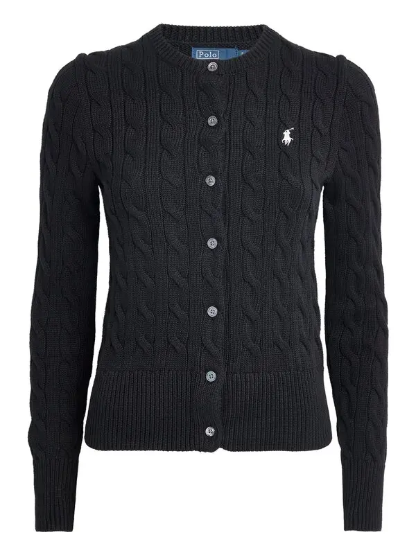 Polo Ralph Lauren Cotton Cable-knit Cardigan - Black