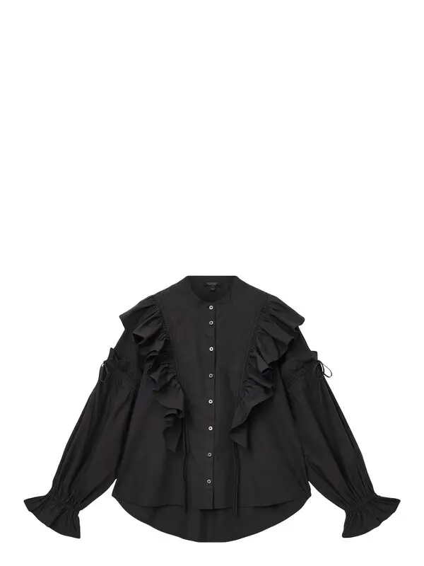 ALLSAINTS Cotton Poplin Lulu Shirt - Black