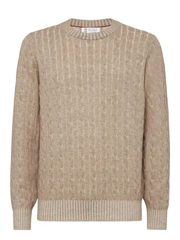 Brunello Cucinelli Cashmere Cable-knit Sweater - Brown
