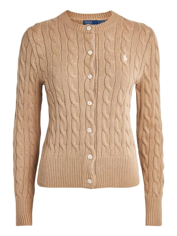 Polo Ralph Lauren Cotton Cable-knit Cardigan - Beige
