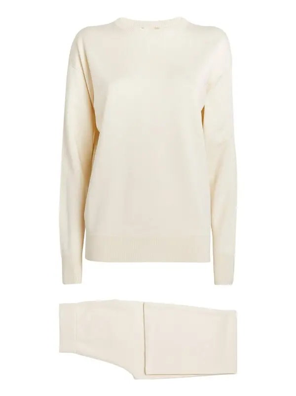Olivia Von Halle Silk-cashmere Blend Carmel Tracksuit - Ivory