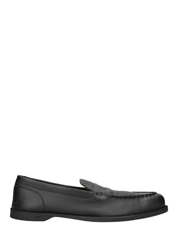 John Lobb Leather Pace Loafers - Black