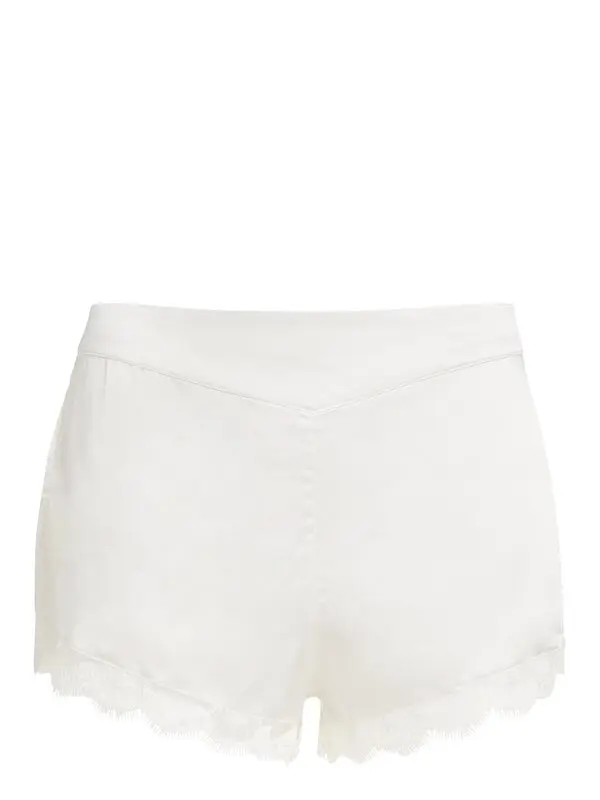 Simone Perele Silk-blend Shorts - White