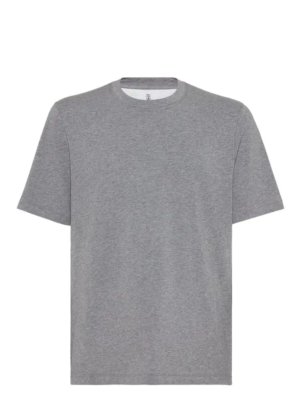Brunello Cucinelli Cotton Crew-neck T-shirt - Grey