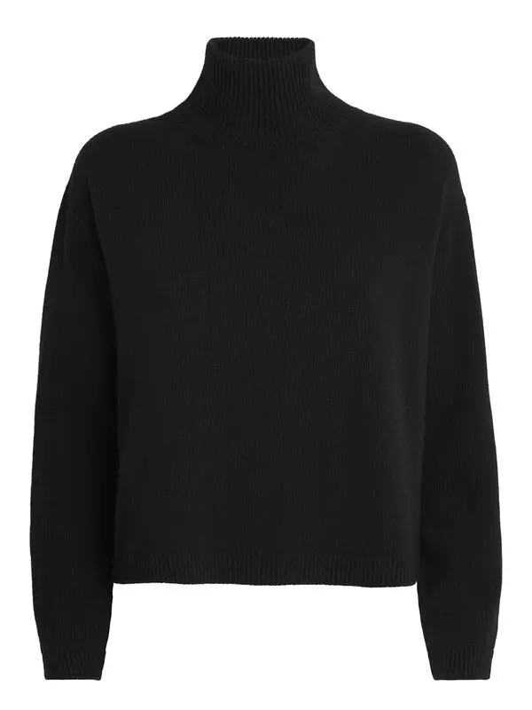 Max Mara Wool-cashmere Rollneck Sweater - Black