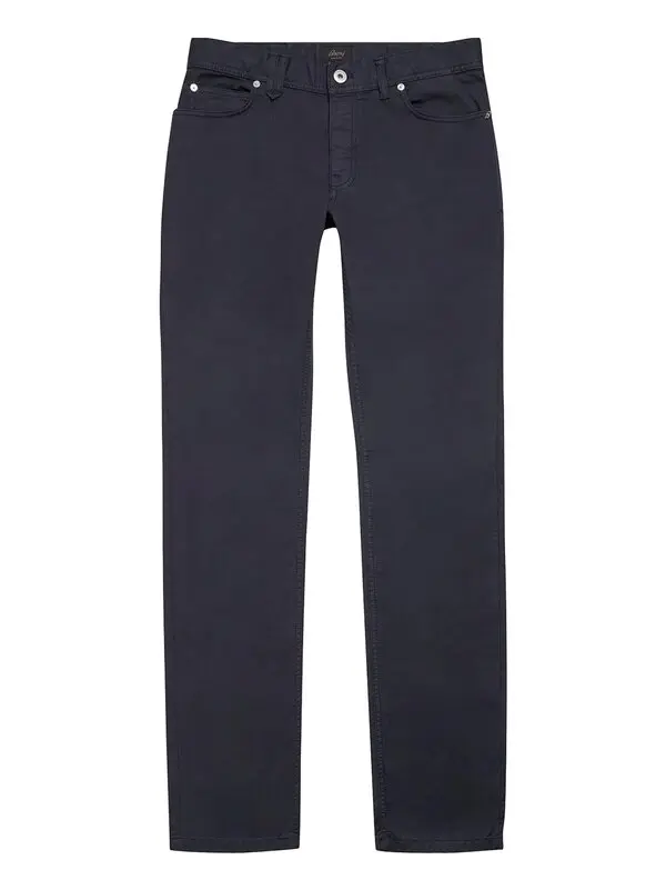 Brioni Stretch-cotton Chinos - Blue