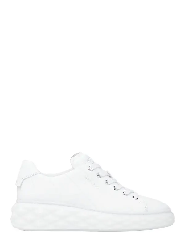 JIMMY CHOO Diamond Light Maxi Leather Sneakers - White