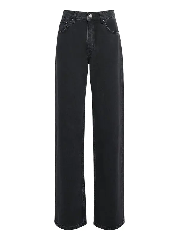 ANINE BING Hugh Wide-leg Jeans - Black
