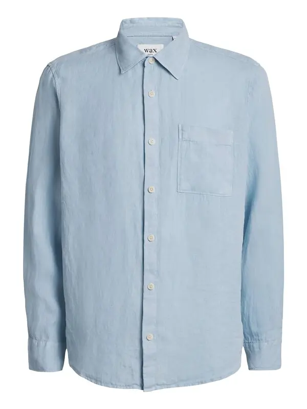 WAX LONDON Linen Relaxed Shirt - Blue