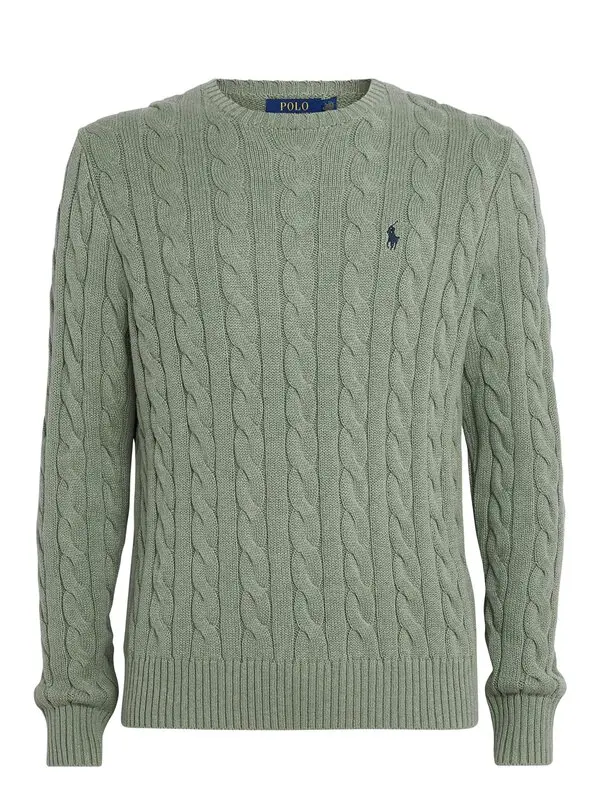 Polo Ralph Lauren Cotton Cable-knit Sweater - Green