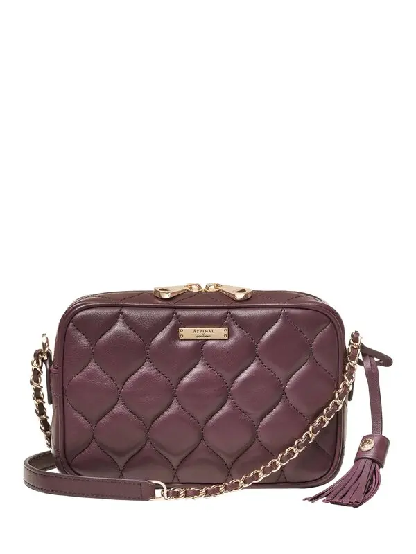 ASPINAL OF LONDON Leather Alice Cross-body Bag - Purple