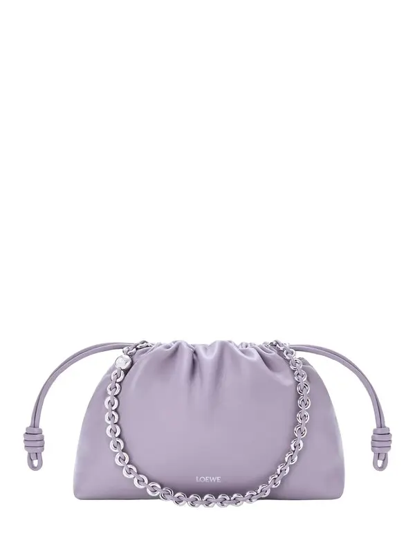 Loewe Medium Leather Flamenco Purse - Purple