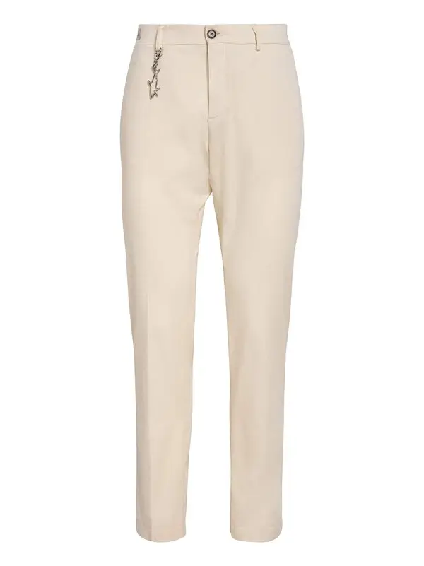 Paul & Shark Cotton-silk-blend Straight Chinos - Ivory