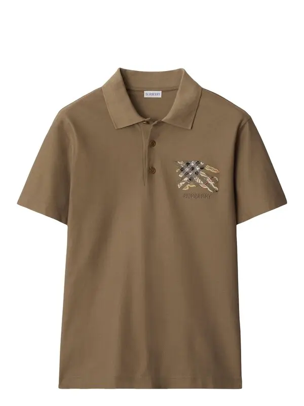 Burberry Cotton Check-ekd Polo Shirt - Brown