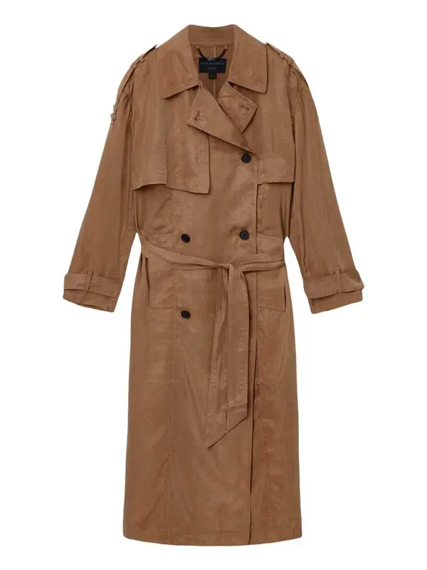 ALLSAINTS Linnie Trench Coat - Brown