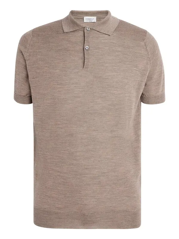 John Smedley Merino Wool Payton Polo Shirt - Brown