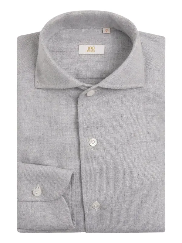 100HANDS Cotton-cashmere Shirt - Grey