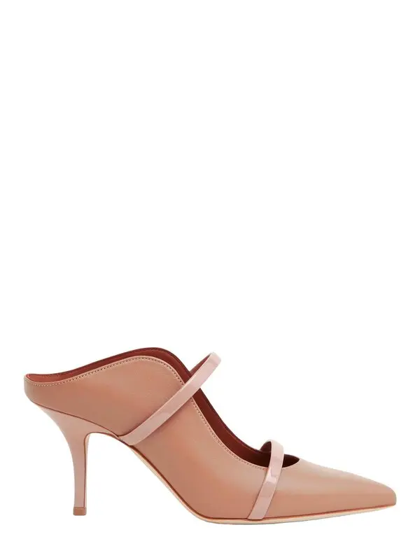 MALONE SOULIERS Leather Maureen Mules 70 - Nude